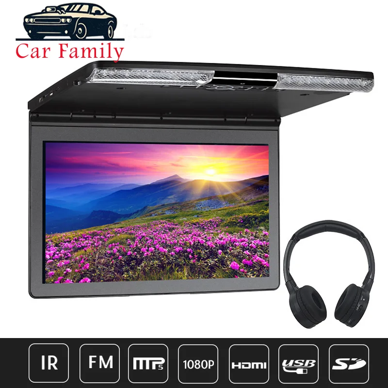 17.3'' Car Ceiling Flip Down Roof Mount Monitor 1920x1080 Full HD ...