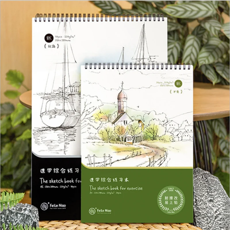A4-8K-Thicker-Sketch-Paper-Painting-Exercise-Book-Student-Art-Painting ...