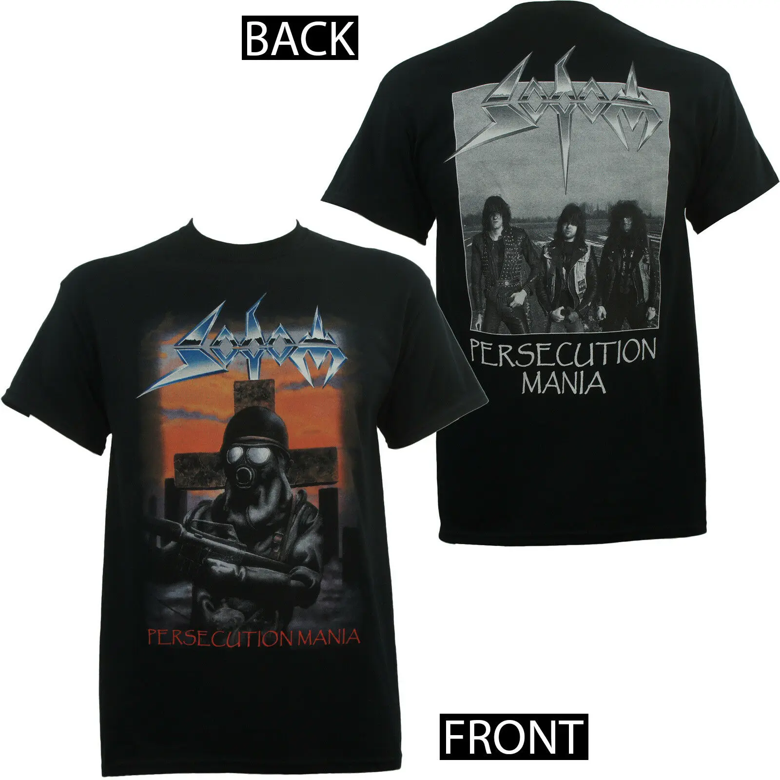 Authentic SODOM Band Persecution Mania Album Cover Art T Shirt S 3XL ...