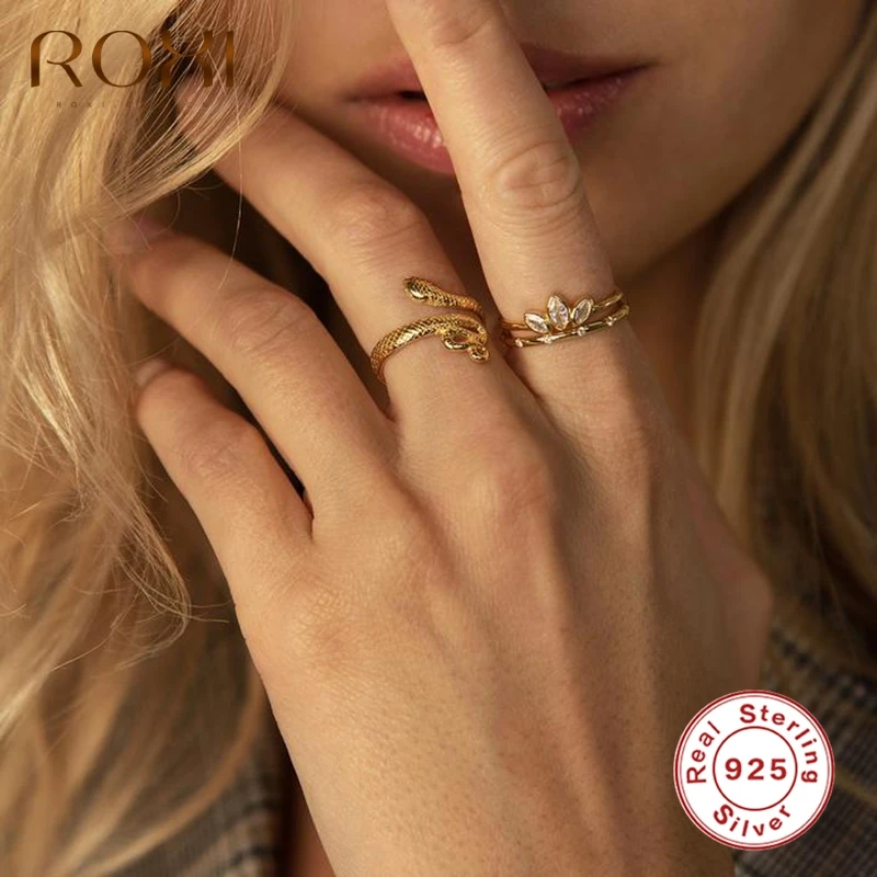 Roxi Sexy Snake Twist Women Open Rings For Women Girls Vintage Jewerly ...