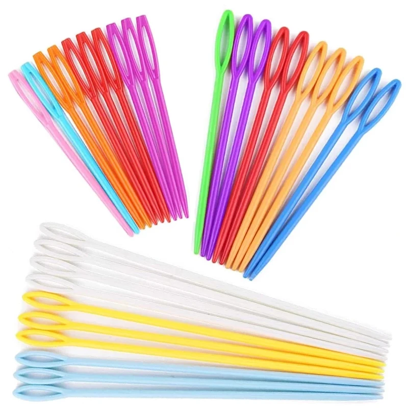 IMZAY-30Pcs-3-Size-Large-Eye-Plastic-Needles-Weaving-Needles-Safety ...