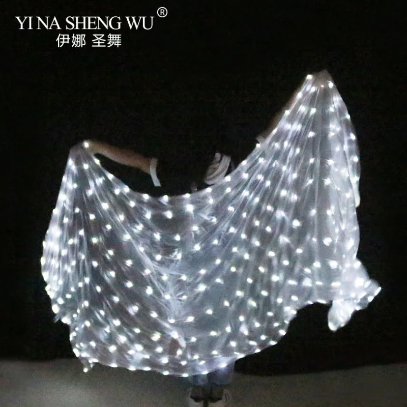 Belly Dance LED Silk Veil 100% Silk 4 Colors LEDBelly Dance Stage ...