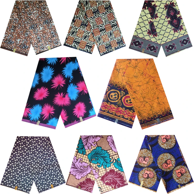 Afrika-Ankara-Print-Batik-Stof-Echte-Wax-Patchwork-Naaien-Vrouw-Jurk ...