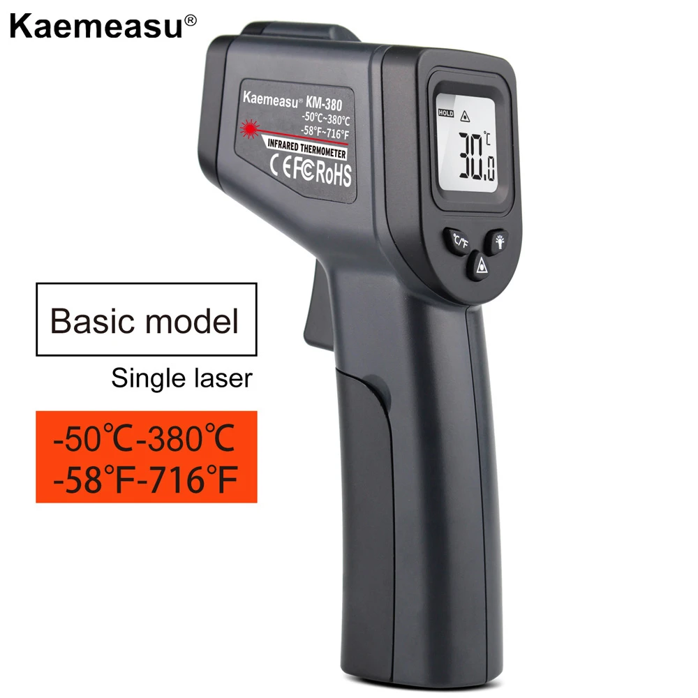 50~1600 Degree Handheld Pyrometer Digital Infrared Thermometer Non ...
