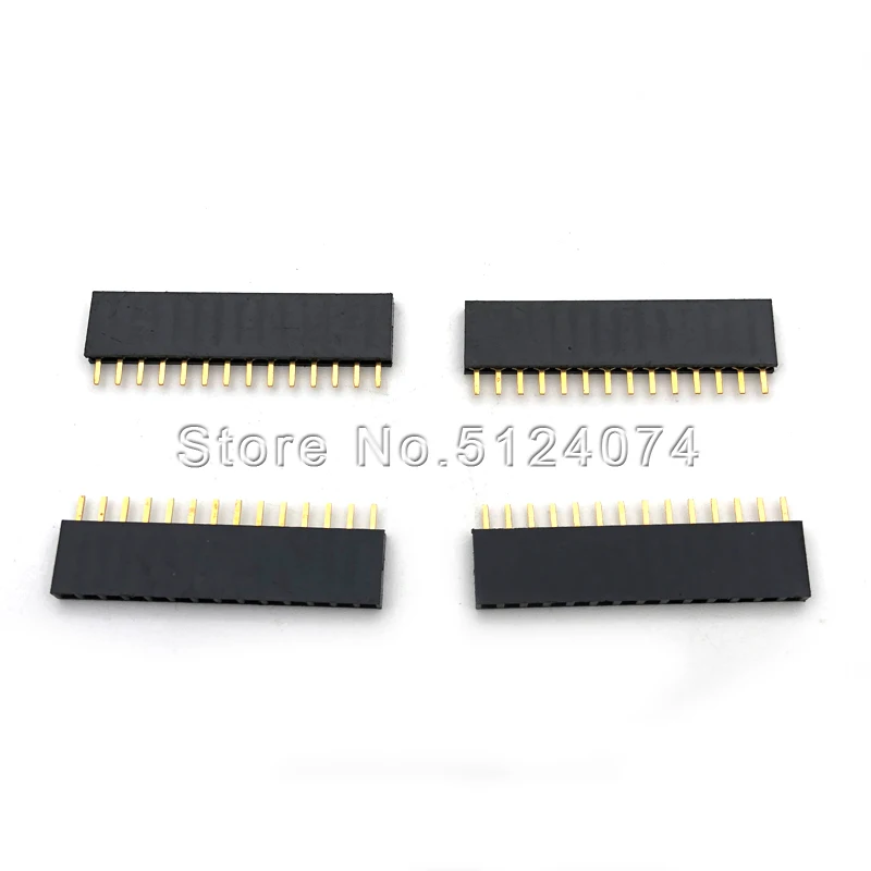 20pcs-lot-Single-row-female-14pin-spacing-2-54-mm-row-pin-socket-female ...