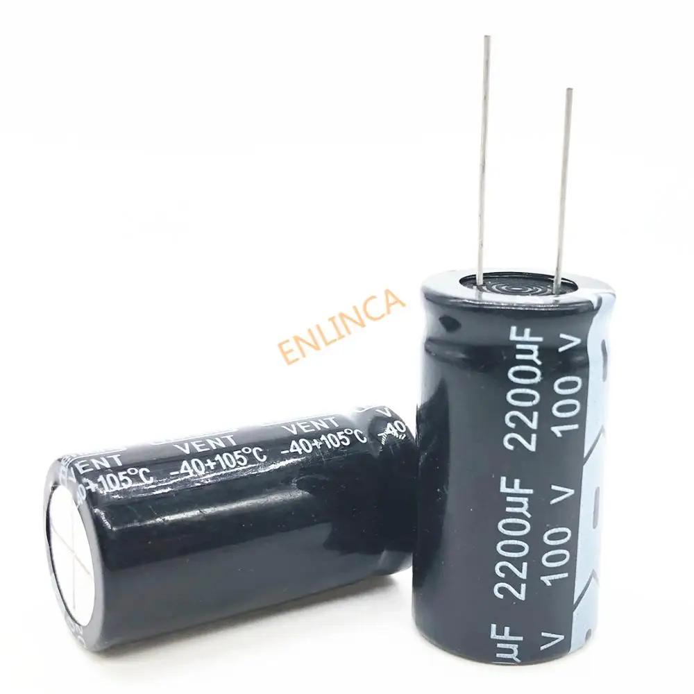 9pcs/lot 100v 2200uf 22*40 20% Radial Aluminum Electrolytic Capacitor ...