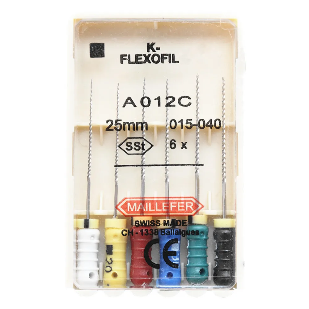 6Pcs/Pack Dental K FLEXOFILE 015 040 (21/25/31mm) Stainless Steel endo ...