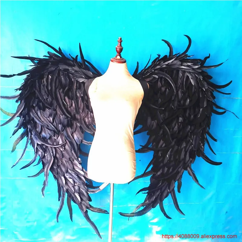 Creative Cosplay Accessory Black Devil Wings Model Show Opening Props ...