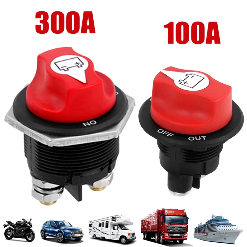 100a Car Battery Rotary Disconnect Switch Safe Cut Off Isolator Power ...