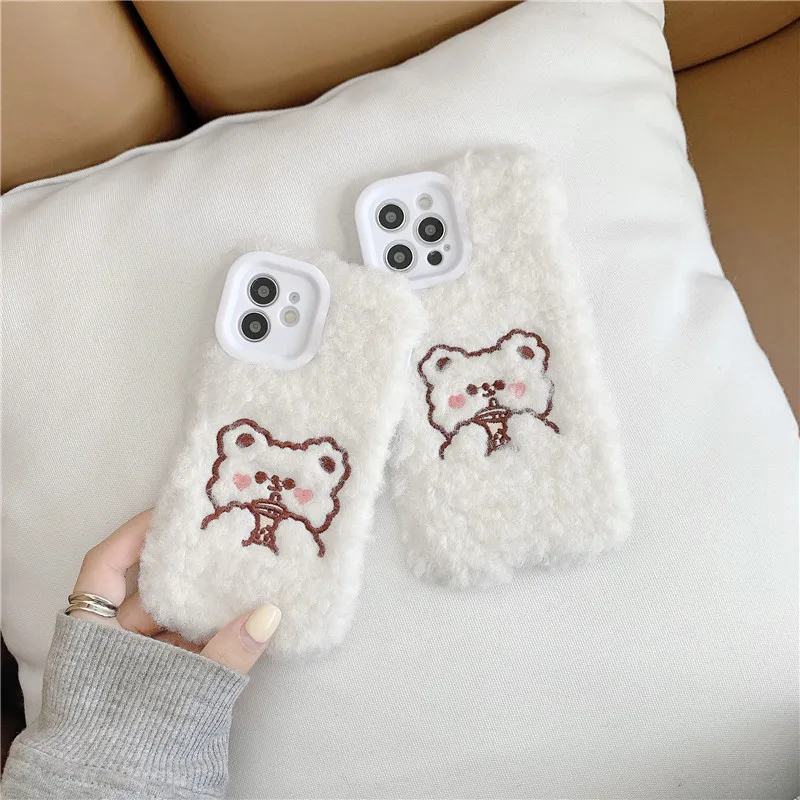 Funda protectora de oso de peluche para iPhone 11, 12Pro, Max, 8plus ...