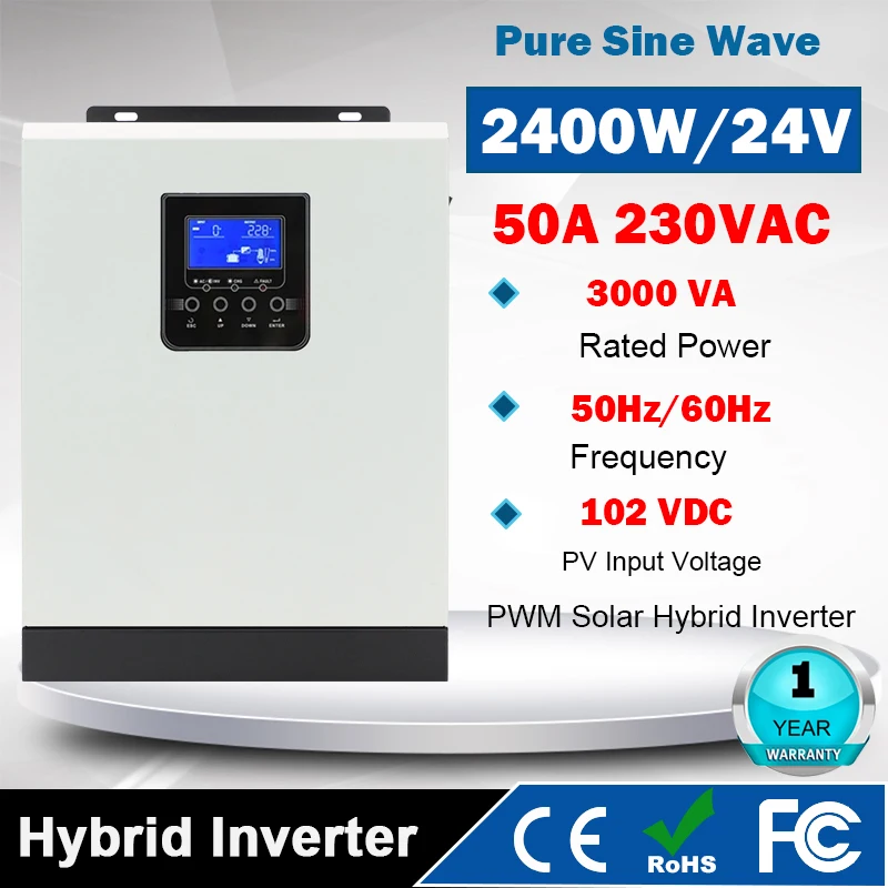 Y-H-2400W-Hybrid-Solar-Inverter-220V-50A-PWM-3KVA-Pure-Sine-Wave ...