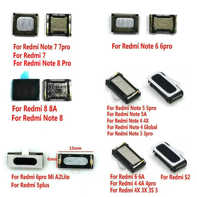 2pcs Built-in Earphone Earpiece Top Ear Speaker For Xiaomi Redmi Note 8 ...