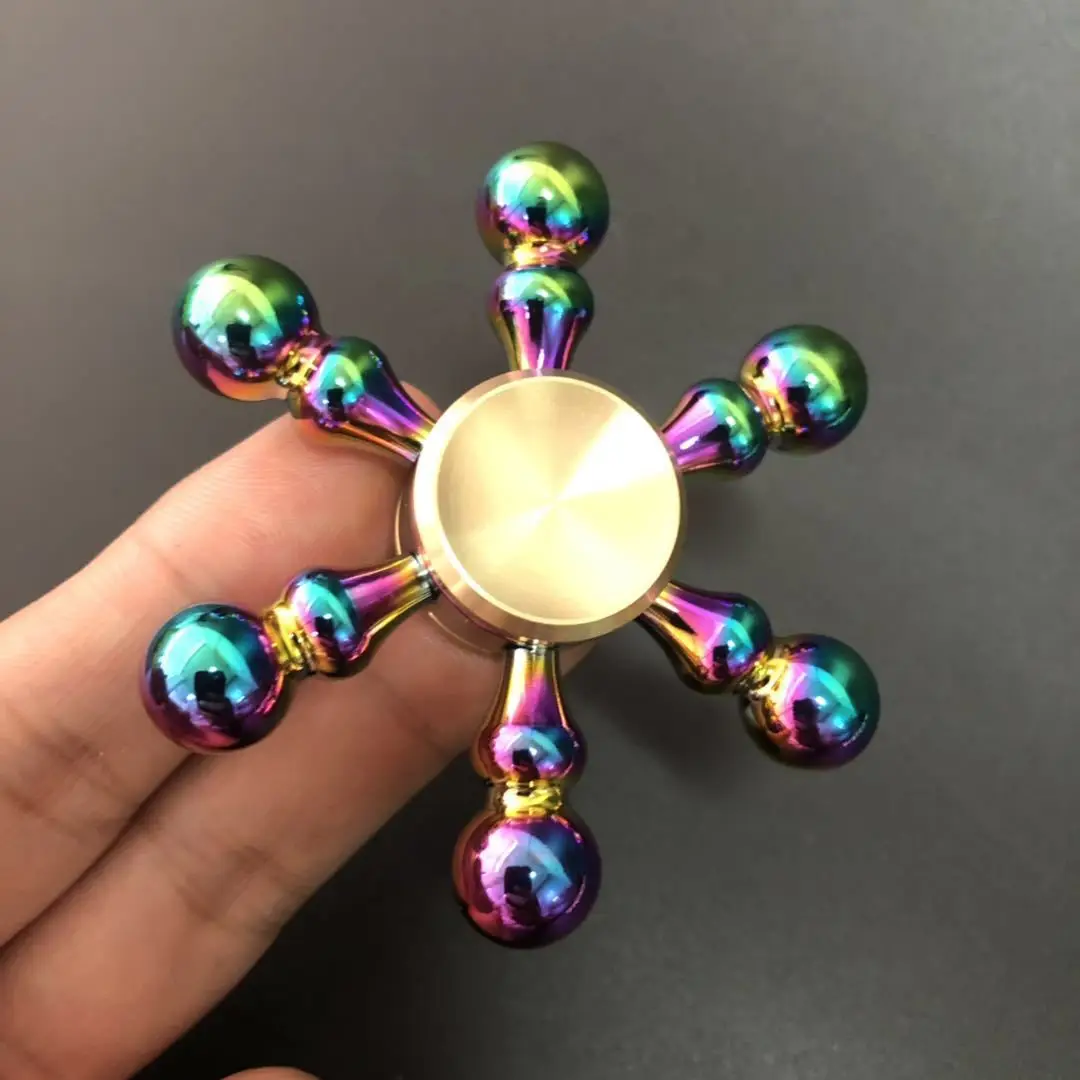 YUC Copper Metal Hand Spinner Fashion Bearing Spinner Brass Fidget ...