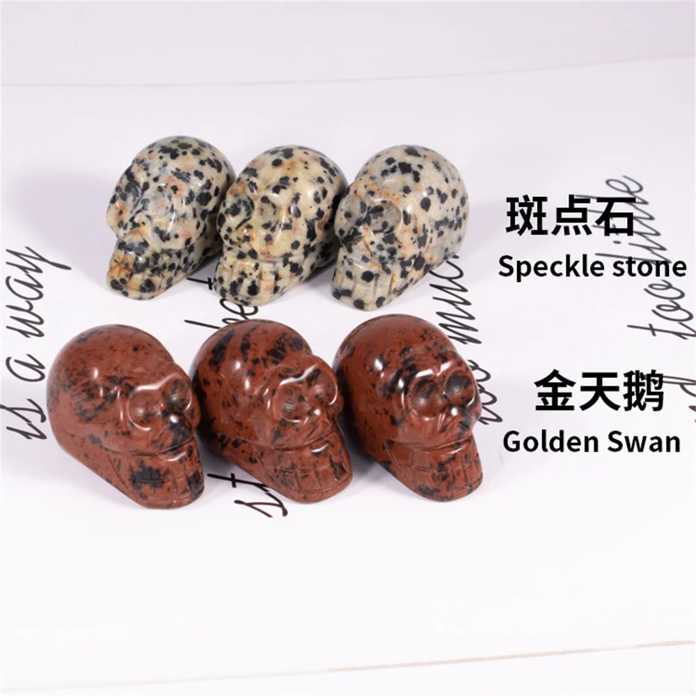 PIERRE VENDUE SEULE,Sodalite Stone--Statue de crâne sculptée à la main ...