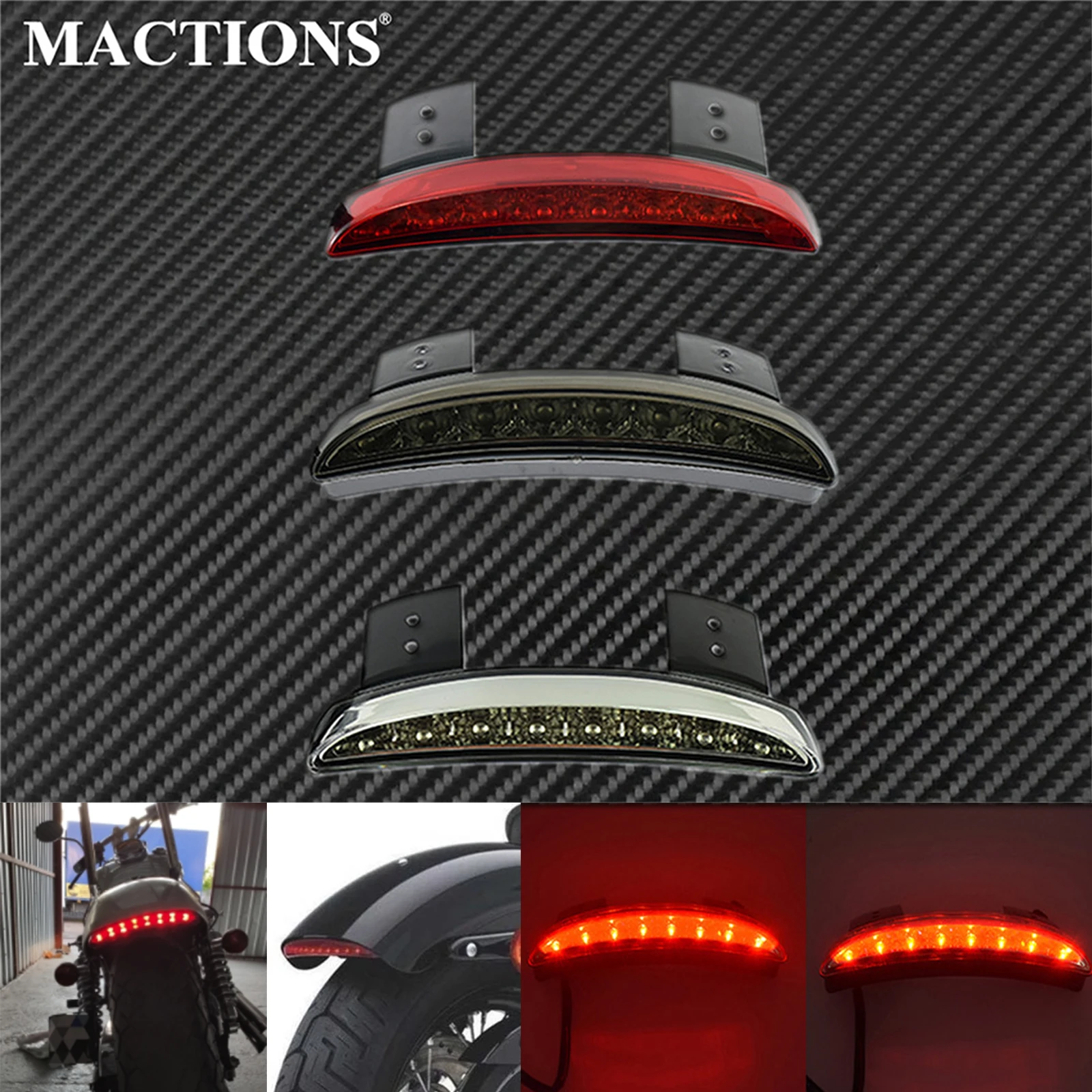 Motorcycle-Chopped-Rear-Fender-Red-LED-Light-Brake-Tail-light-For ...