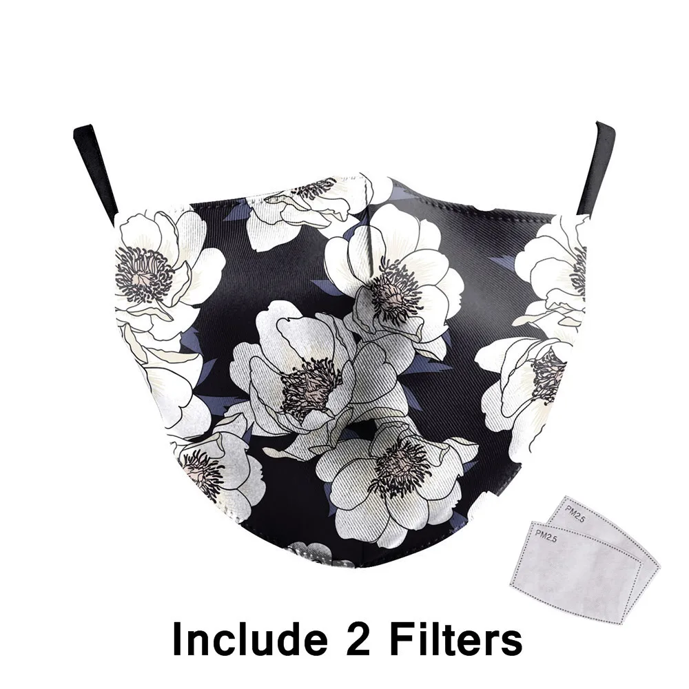 Flower Print Face Mask - Fashion Masks
