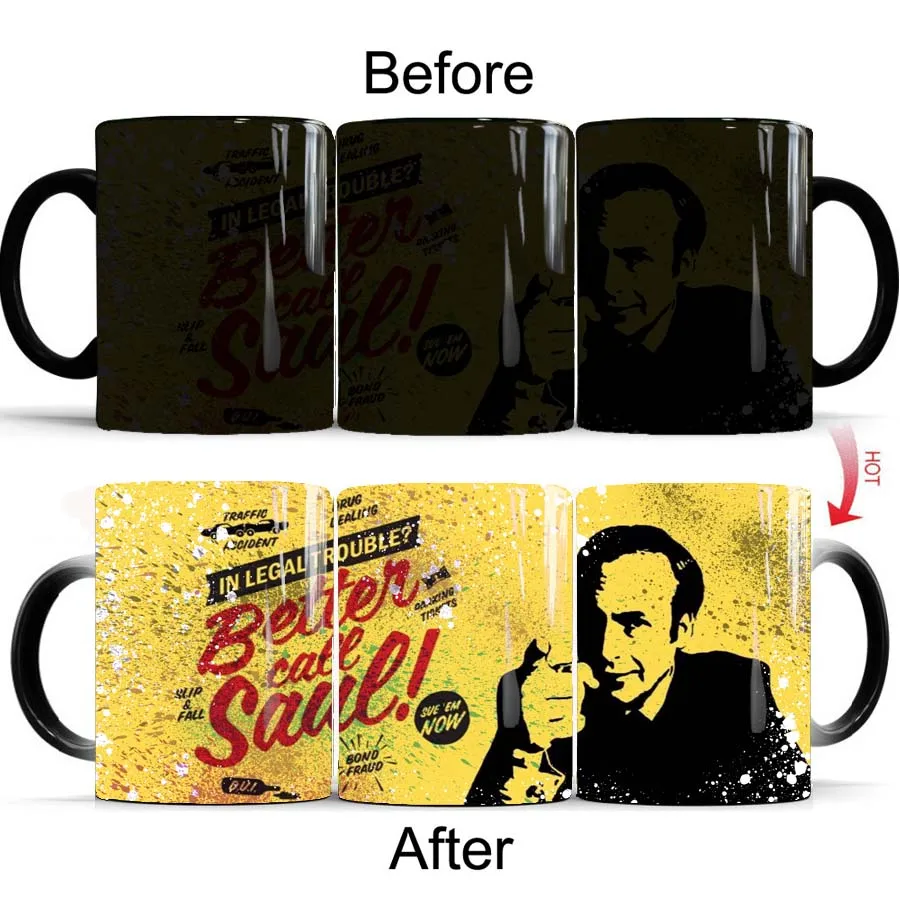 Better Call Saul tv show coffee mug Heat sensitive Reactive ceramic ...