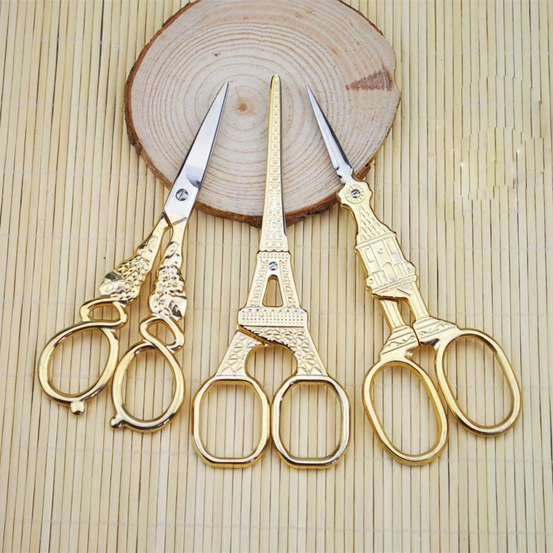 Fashion Gilded Sewing Scissors High Steel Vintage Tailor Scissors For ...