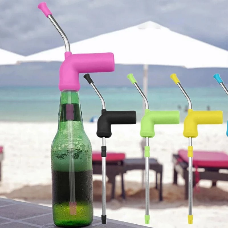 1PC-Beer-Snorkel-Straw-Beer-Dispenser-Double-Snorkel-Drinking-Beer-Bar ...