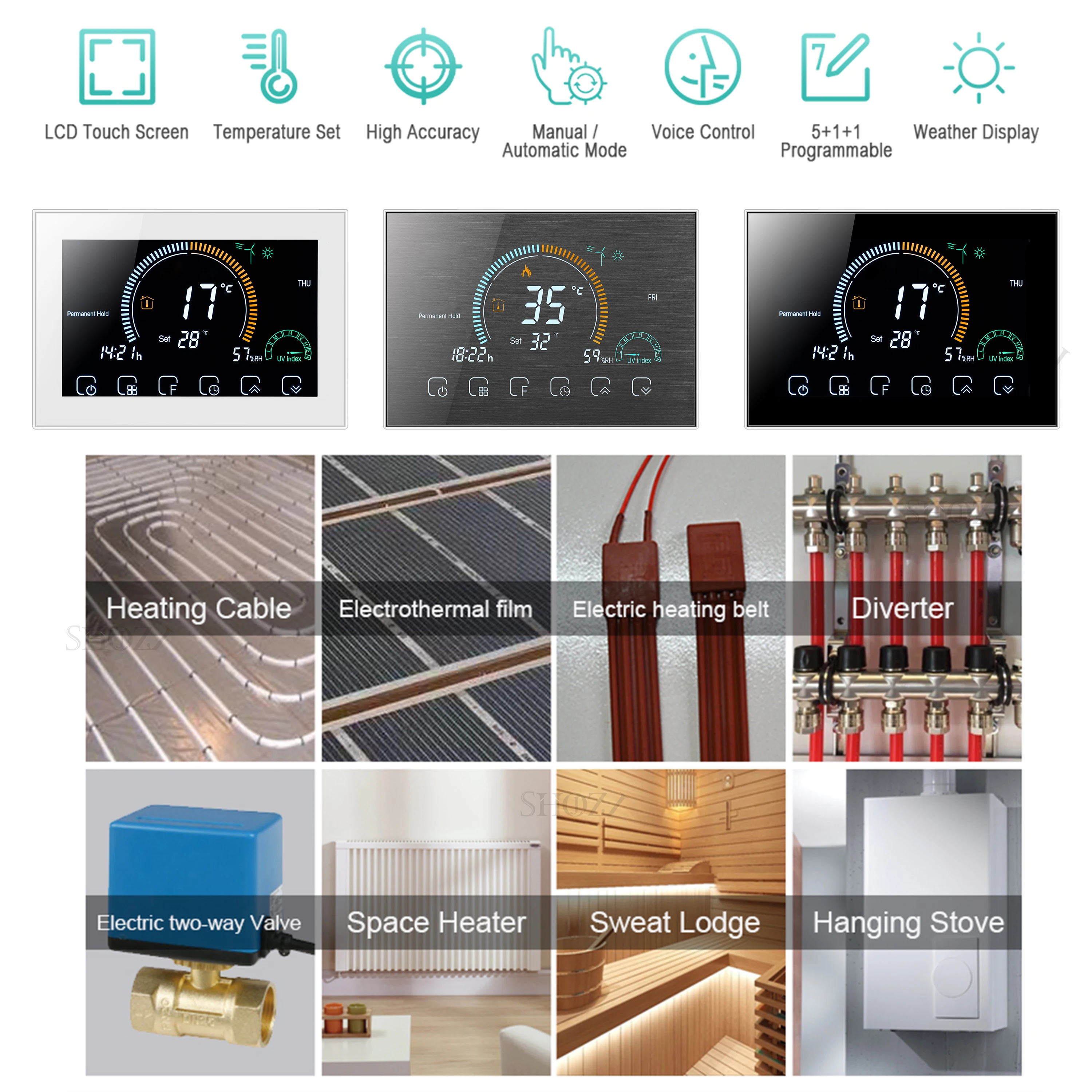Rs485 Modbus Rtu Intelligens Termosztát, Programozható Termostato ...