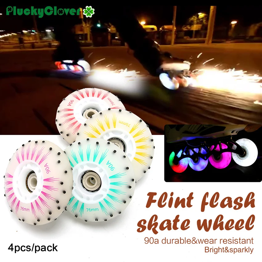 4pc-Flint-Flash-Skate-Wheel-72mm-76mm-80mm-Fire-Stone-Spark-Wheel ...