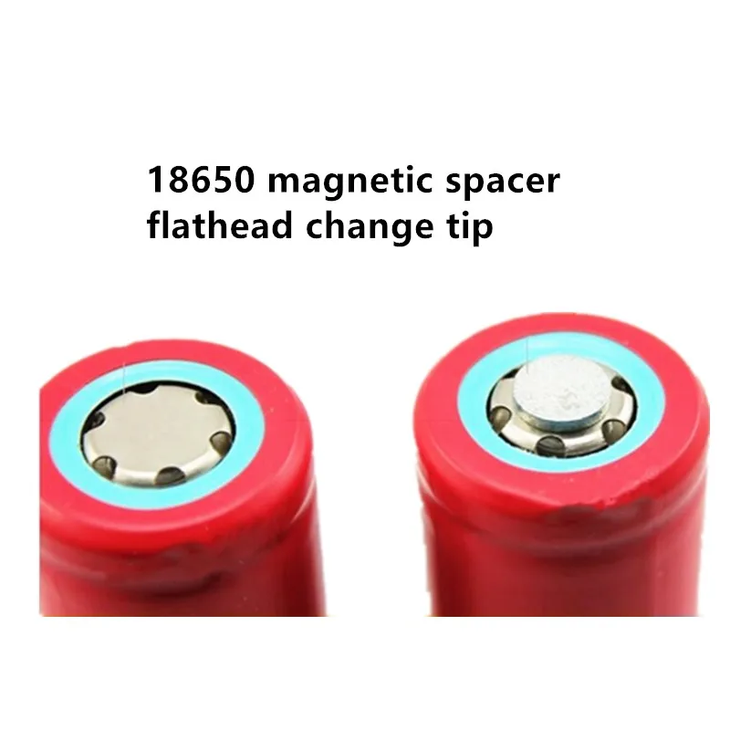 18650-gasket-flat-tip-becomes-magnet-pieces-magnetic-flashlight-battery ...