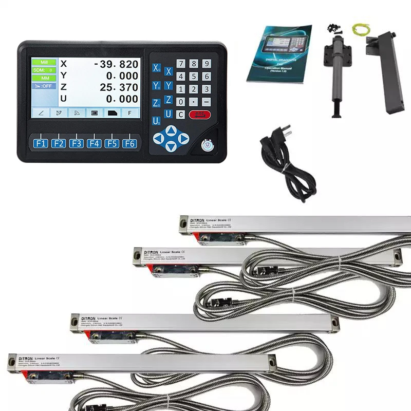 4 Axis Digital Dro Readout Kit For Milling Machine With 4pcs Linear ...