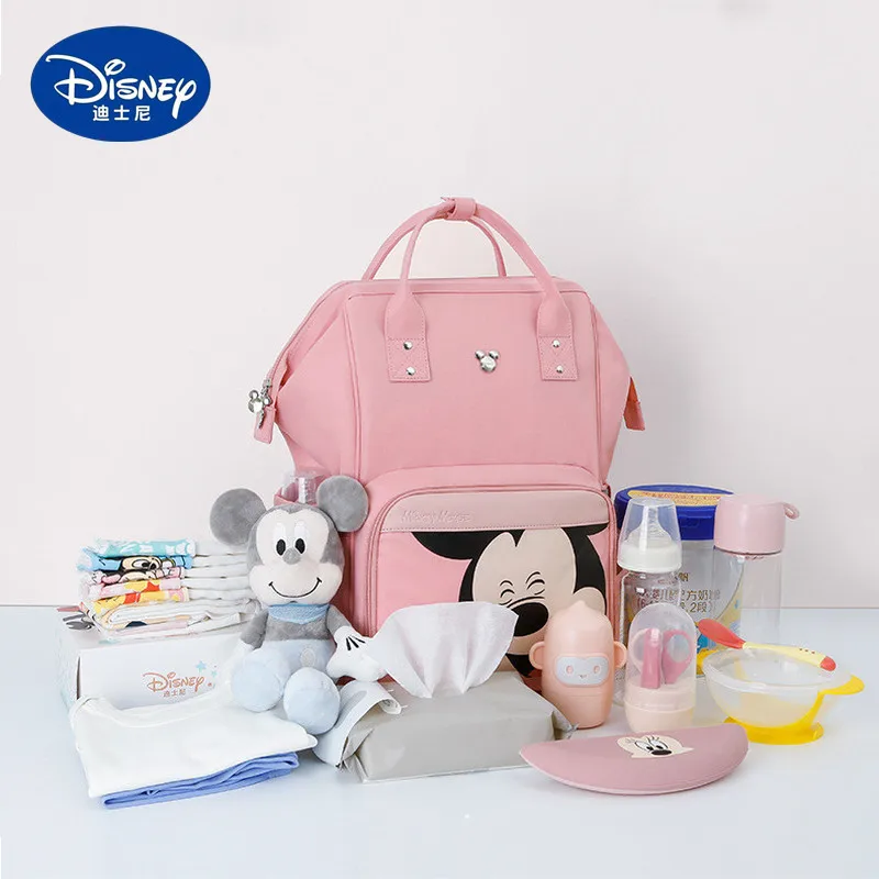 Disney-mochila-para-pa-ales-de-Mickey-y-Minnie-bolso-pr-ctico-para-mam ...