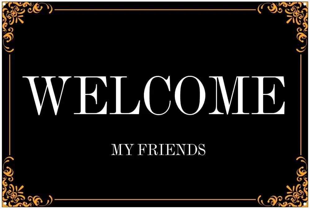 Original-Retro-Design-Tin-Metal-Wall-Art-Signs-Welcome-My-Friends-Thick ...