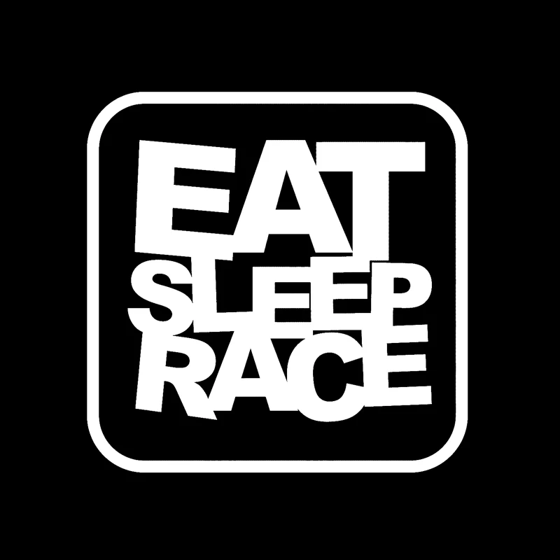 Eat Sleep Race Sticker