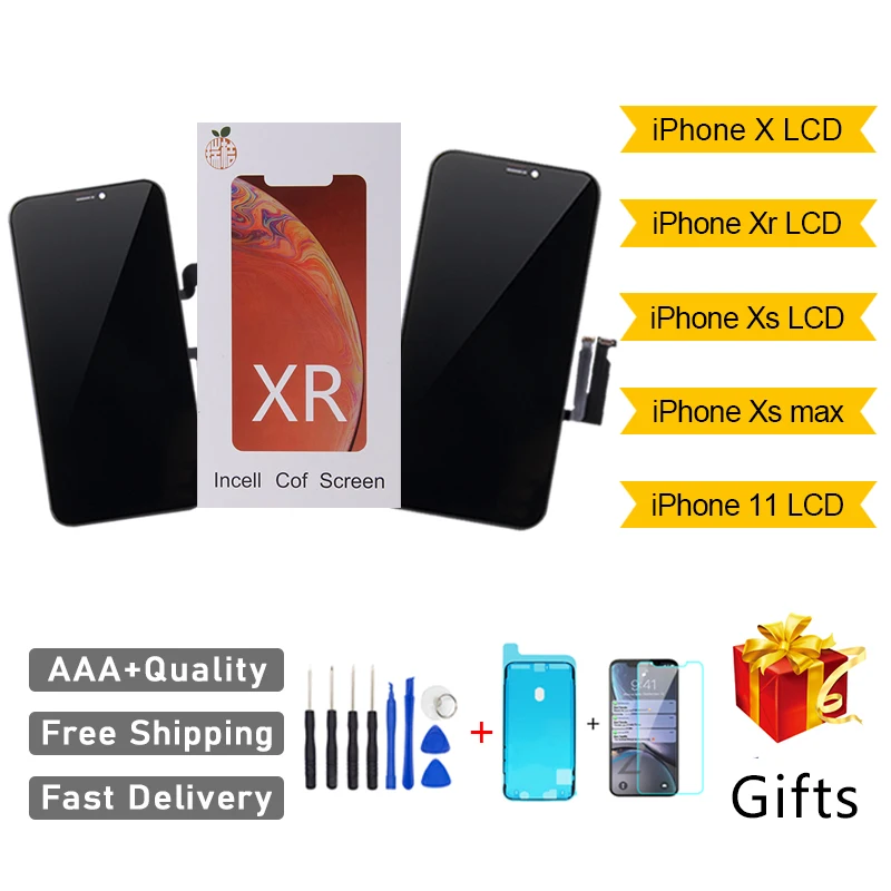 AAA+++RJ Incell Screen for IPhone X XS XR XS Max 11 Pro LCD Display Replacement Assembly ...