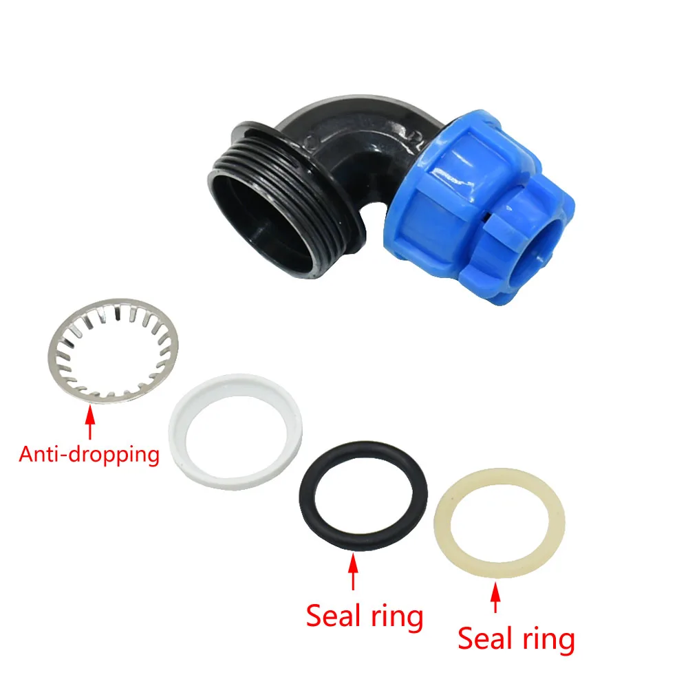 Tuyau d'arrosage,Connecteur réducteur de Tube PE 20-25-32mm,coude DN15 DN20 DN25 90 degrés pour ...