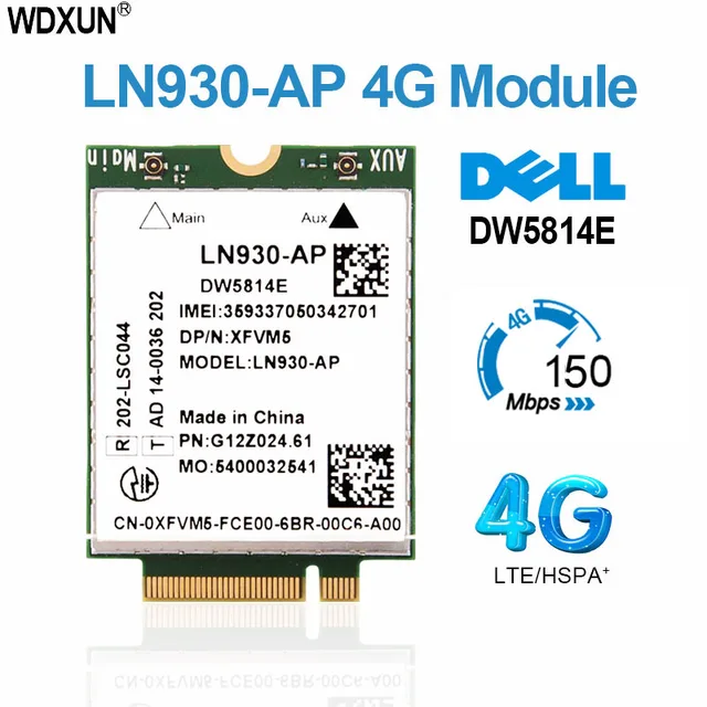 Wwan Card Dell 555 BDJJ Dell Qualcomm Snapdragon X7 LTE Modem WWAN
