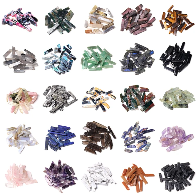 30+ Kinds Point Beads 5 Pcs 5-8*20-48 Mm Natural Amazonite Slab Rough ...