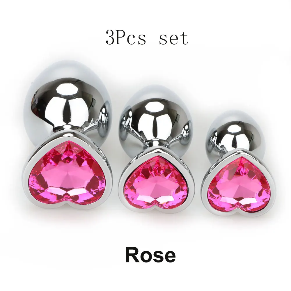 Plug,godemichet anal en cristal pour femme et homme, jouet sexuel, en acier inoxydable lisse, en ...