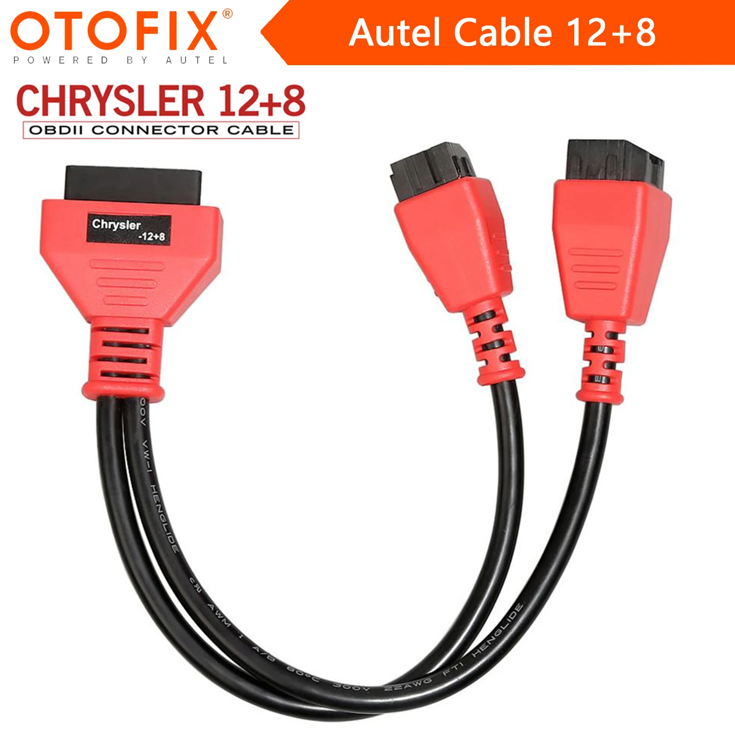 Cable de programación para Chrysler 12 + 8, conector para Autel DS808 ...