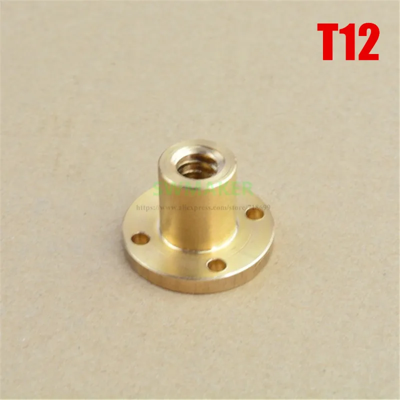 1pcs-T12-screw-lead-brass-nut-TR12-flange-T-type-trapezoidal-nut-Pitch ...