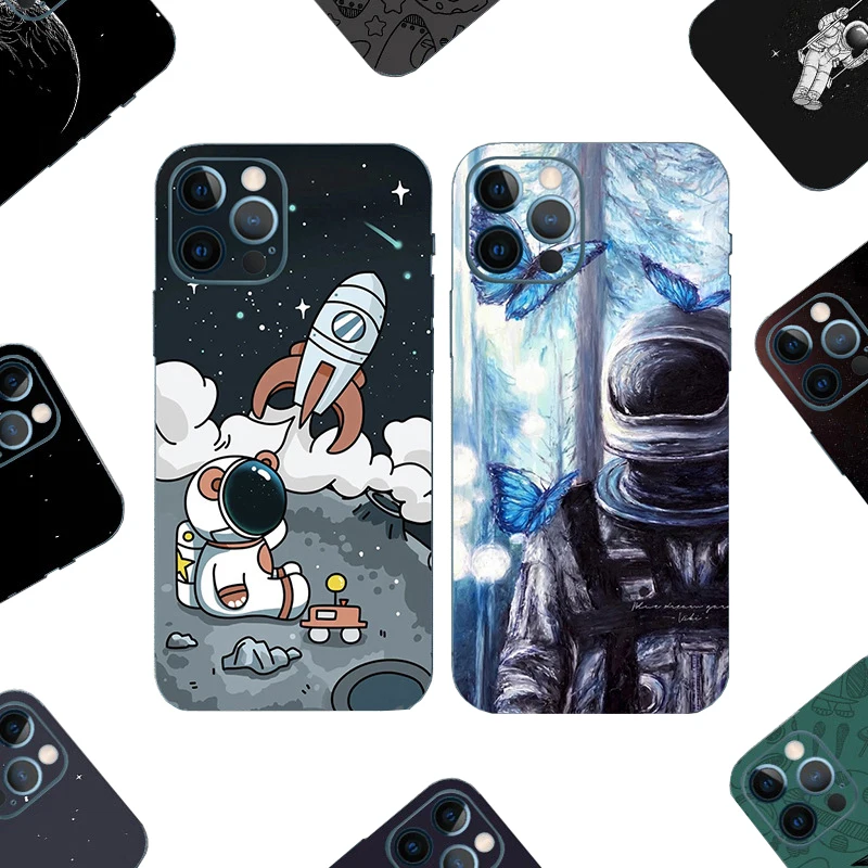 Цветная матовая пленка с изображением астронавта для iPhone 13 Pro Max ...