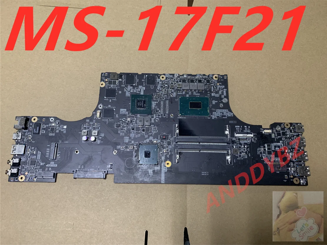 Used MS-17F21 VER 1.0 FOR MSI GF75 THIN 9SC LAPTOP MOTHERBOARD WITH ...