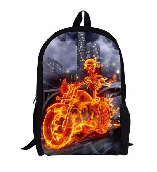 Cool Skull Custom Pattern Backpack Men Women rucksack Azrael Skull ...