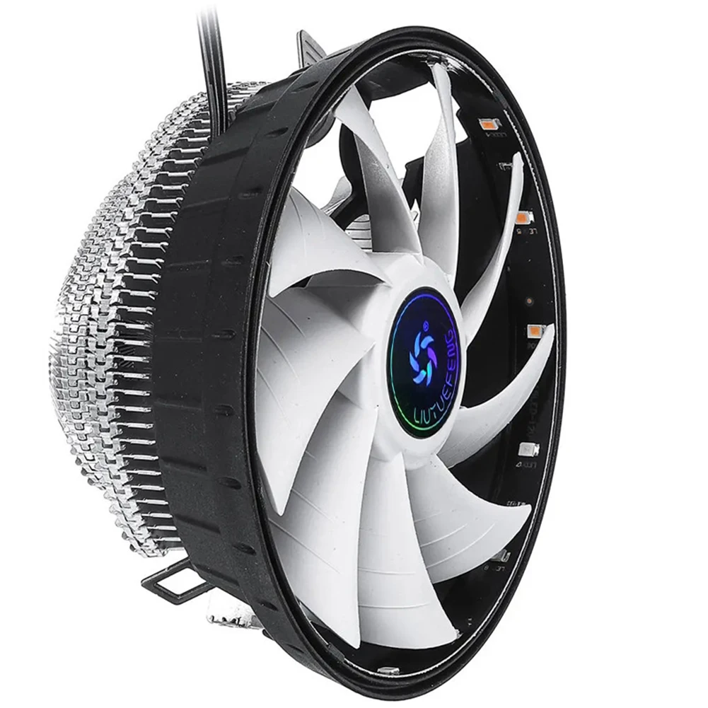 Generic Cooling Cpu Cooler Fan 3pin 1800rpm Rgb Light Computer Cooling ...