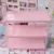 Pink Desktop 3-layer Folding Storage Rack Foldable Dormitory Storage ...