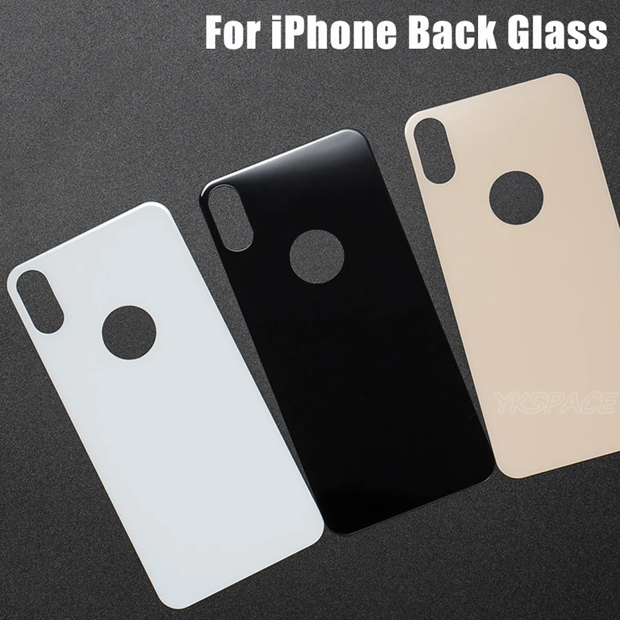 2Pcs-Black-White-Gold-Back-9H-Tempered-Glass-For-iPhone-X-XS-11-12-Mini ...