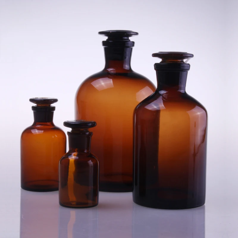 High-Borosilicate-Glass-Brown-Narrow-mouth-Bottle-Laboratory ...