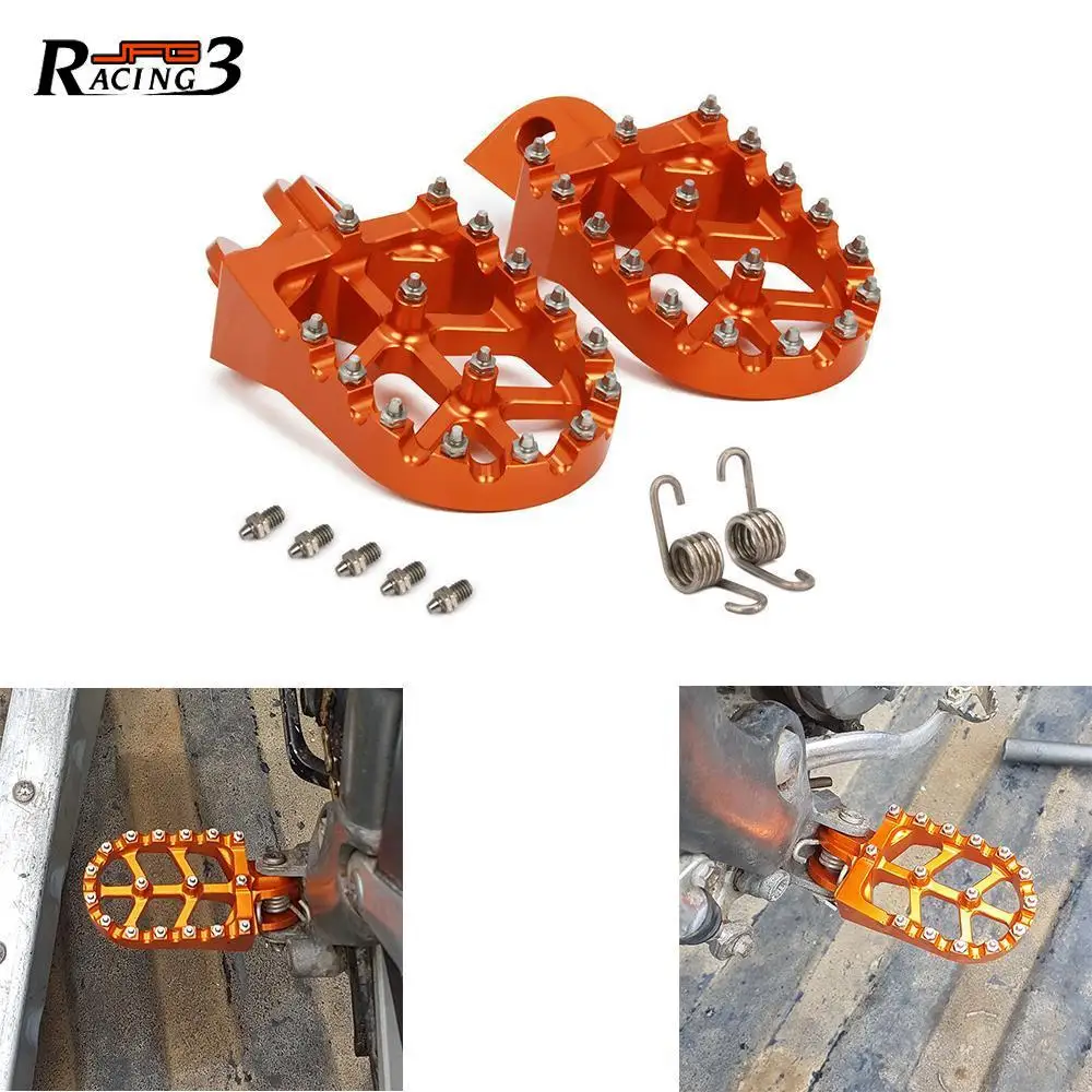 Motorcycle CNC Orange Aluminum Foot Pegs For KTM ADV SX SXF EXC EXCF ...