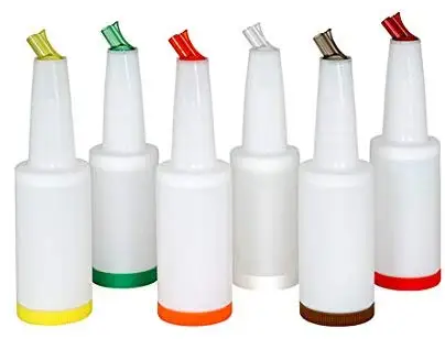 4pcs Pour Juice Containers - 32 Oz (1 Quart) Fruit Juice Bottles ...