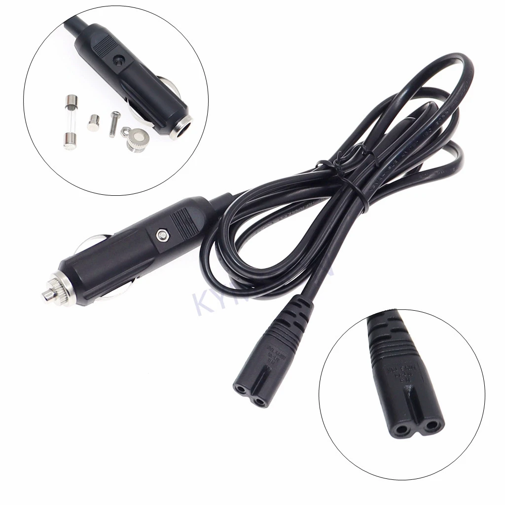 Universal 2 Pin Power Adapter Lead Cable For Car Cooler Box Mini Fridge ...