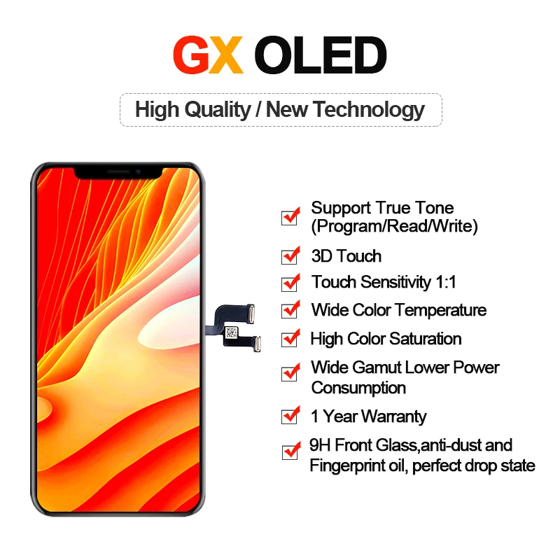 Original GX Soft OLED LCD For iPhone X Pantalla Display Screen Replacement OEM For iPhone 11 ...
