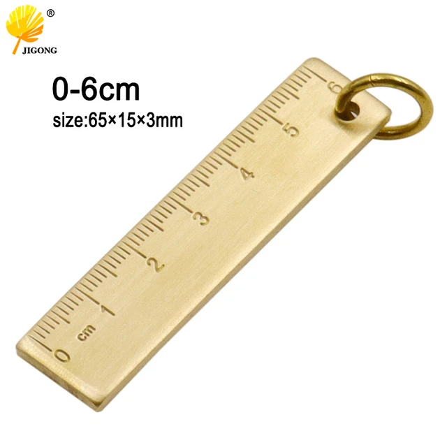 6cm Small Copper Ruler 3mm Thickened Brass Metal Ruler Copper Key ...