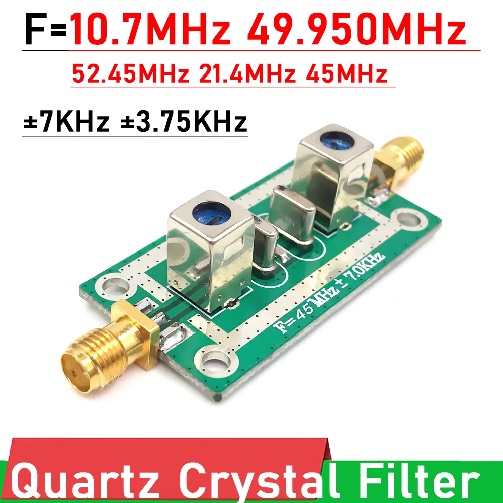 Quartz Crystal Filter 10.7MHz 49.950M 52.45M 21.4M 45M ±7KHz 10.7M ±3 ...